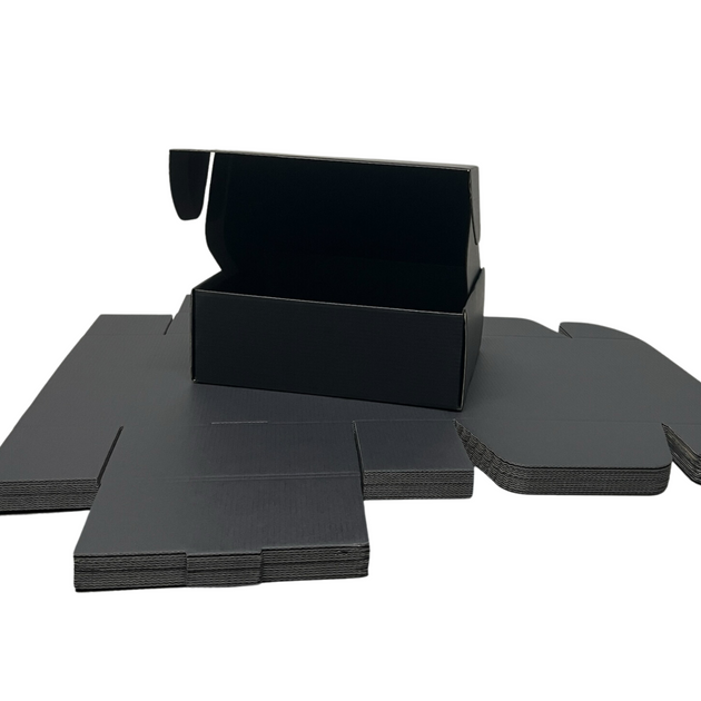 Full Black Mailing Boxes 270 x 200 x 95mm | DIE CUT Shipping Packing C