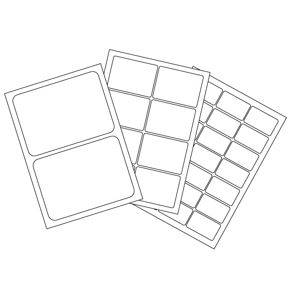 A4 Self adhesive Pre-cut 2/4/6/8/10/15/21/65 Labels per sheet